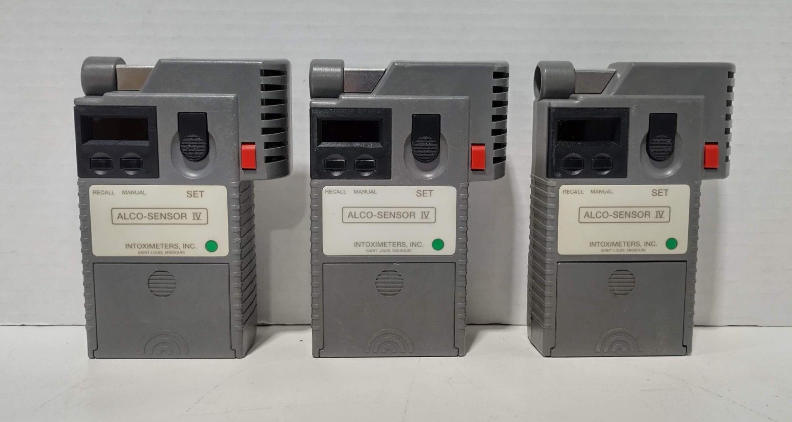 Lot of 3 Intoximeters Alco-Sensor IV Breathalyzer Alcohol Meters No ...