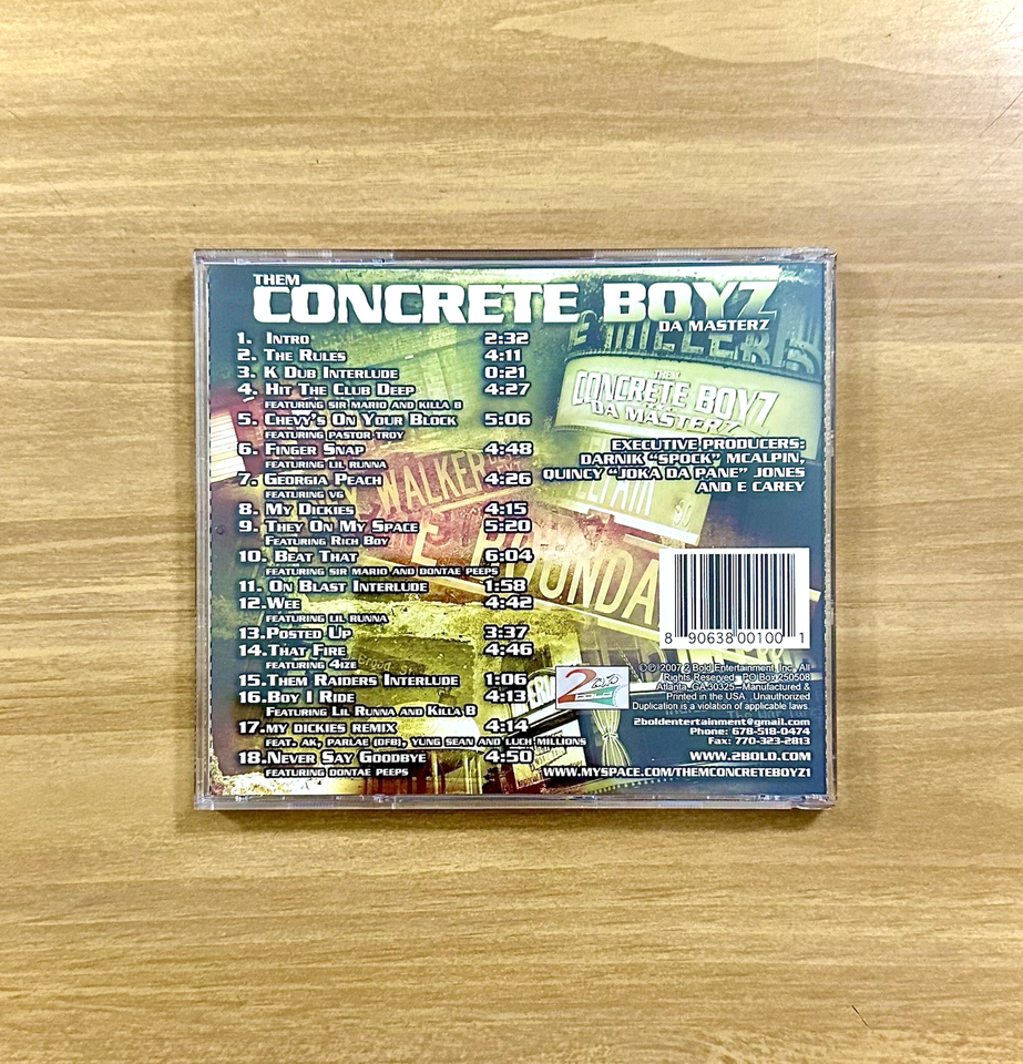 CD ~ Them Concrete Boyz ~ Da Masterz ~ P.A. ~ 18 Tracks ~ 2007 ~ !L🟡🟡K ...