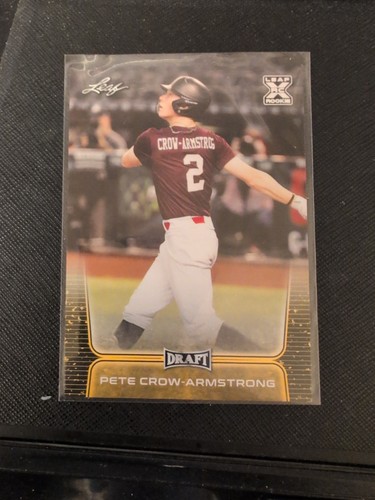 2020 Leaf Draft Pete Crow-Armstrong Rookie Card Gold #41 - Chicago Cubs ...