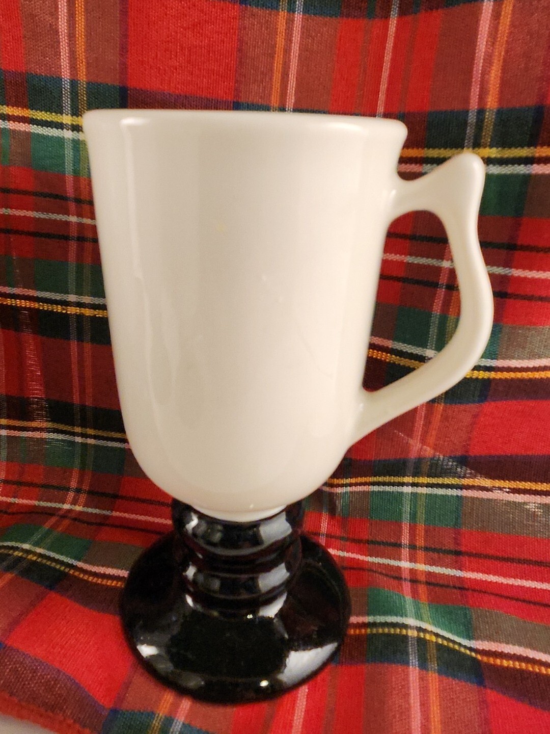 Hall Pottery Vintage Irish Coffee Mugs 1272 Set Of 4 White With Black ...