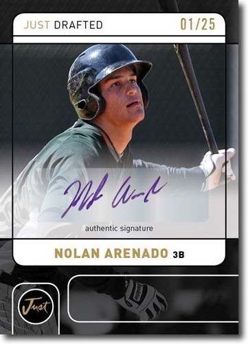 NOLAN ARENADO 2011 Just DRAFTED Rookie Autograph BLACK Auto RC #/25 | eBay