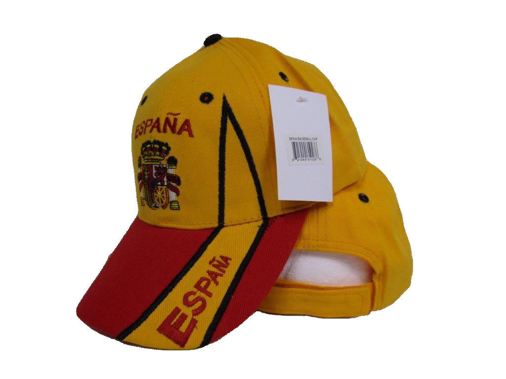 Espana Spain Spanish Yellow and Red Baseball Hat Cap 3D embroidered ...