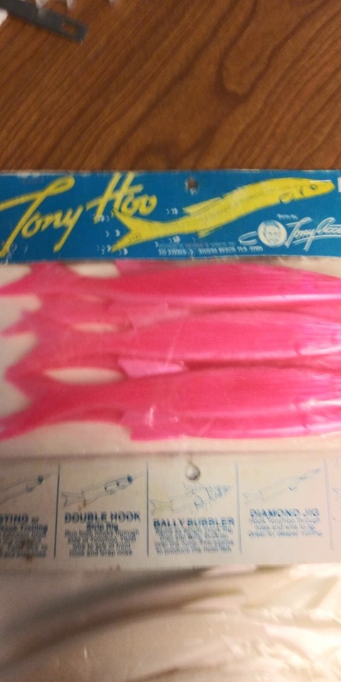 Tony Accetta JUMBO Jelly- SALT TROLLING VINTAGE LURE WHITE/Pink 7" | eBay