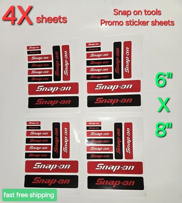 4X Packs Snap On Tools Promo 40 stickers Total Red,White,Black,Red ...