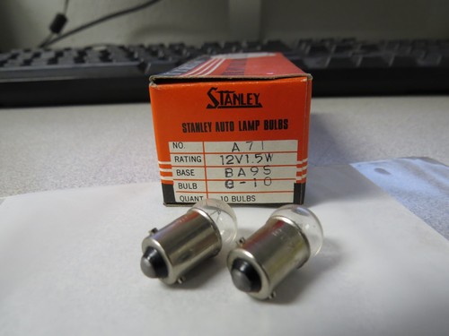 NOS Stanley G-10 Auto Lamp Bulb 12V/1.5W BA9S Fits: Suzuki 72-77 TS400 ...