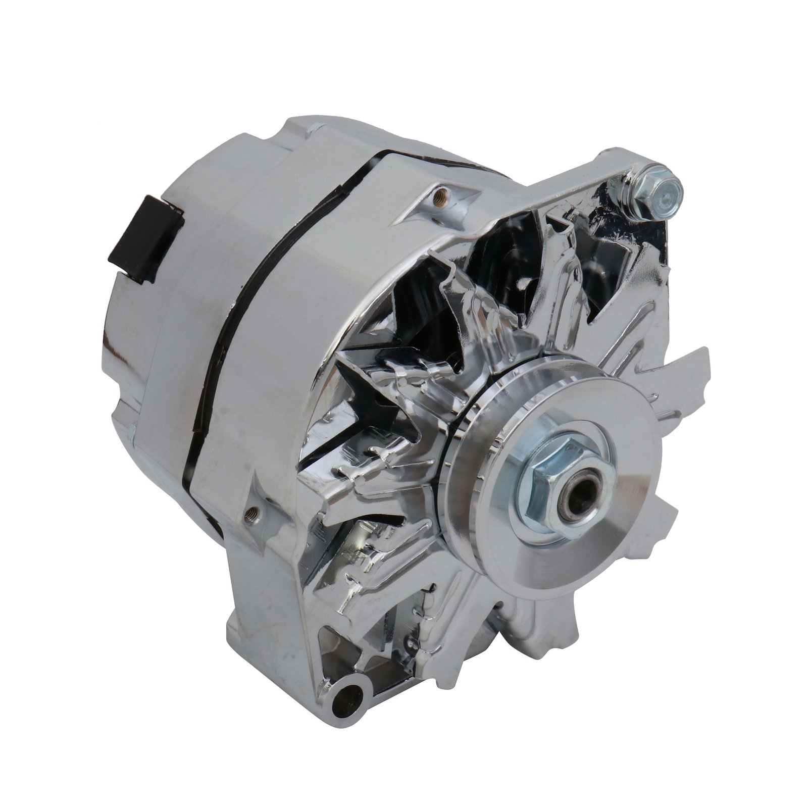 Alternator For 110Amp Chrome 1 Wire Self Exciting Street Rod GM 305 350 ...