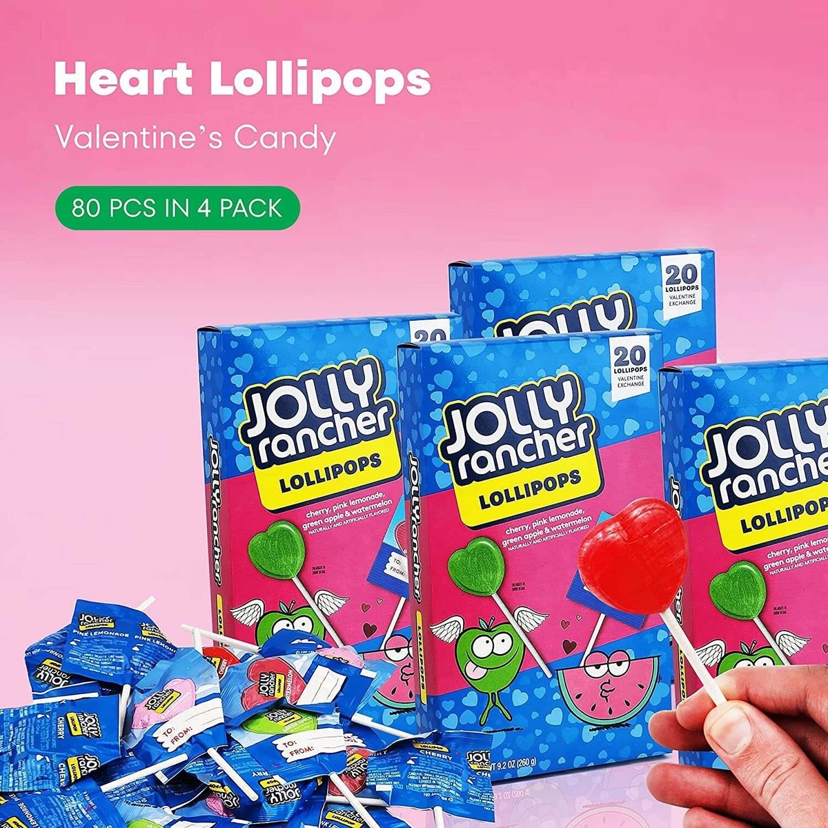 Valentine Candy Jolly Rancher Lollipops Jolly Rancher Heart Shaped