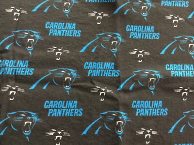Carolina PANTHERS NFL COTTON FABRIC remnant 12” x 56” NEW washed | eBay