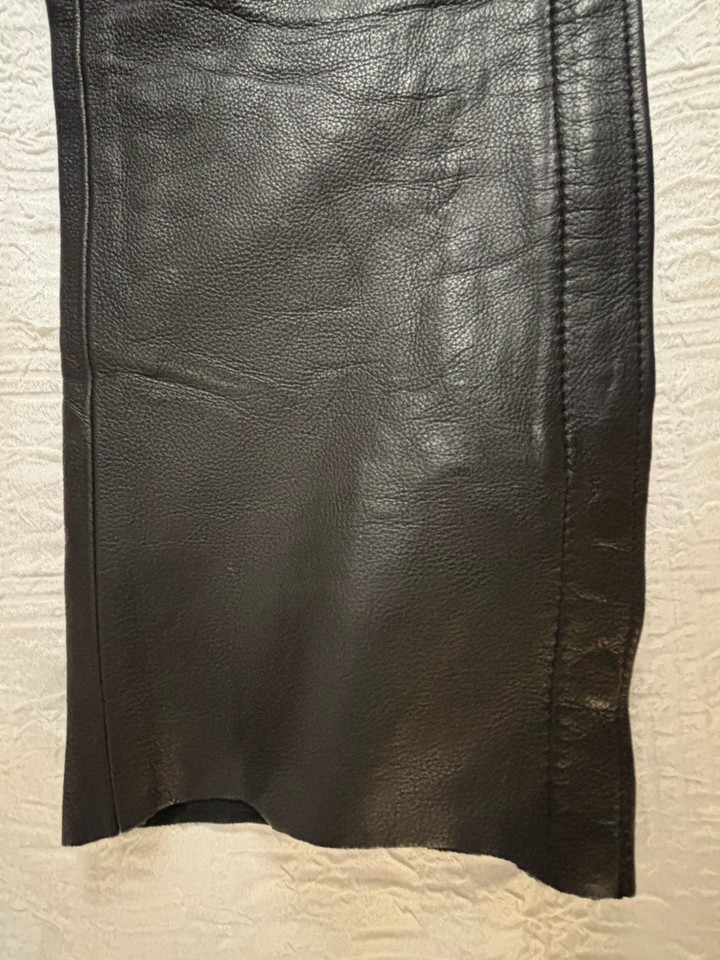 Men's First Classics Black Leather Over Pants Overpants size 34 | eBay