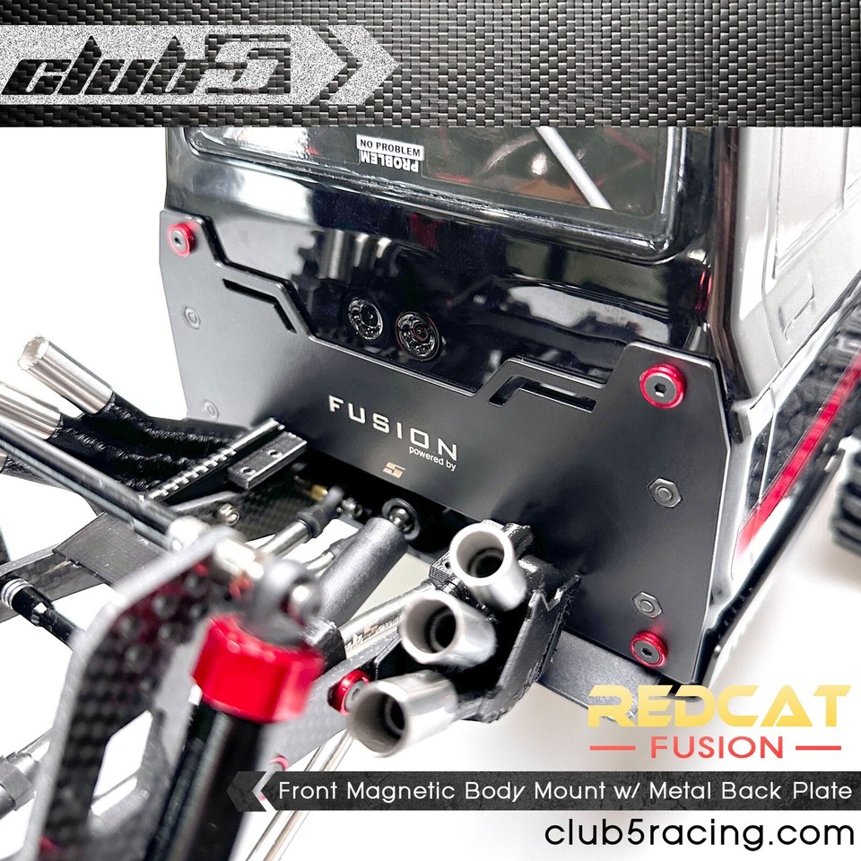 Front Magnetic Body Mount w/ Metal Back Plate for Redcat Fusion | eBay