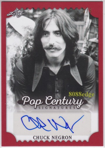 2016 POP CENTURY AUTO: CHUCK NEGRON #3/5 AUTOGRAPH "THREE DOG NIGHT ...