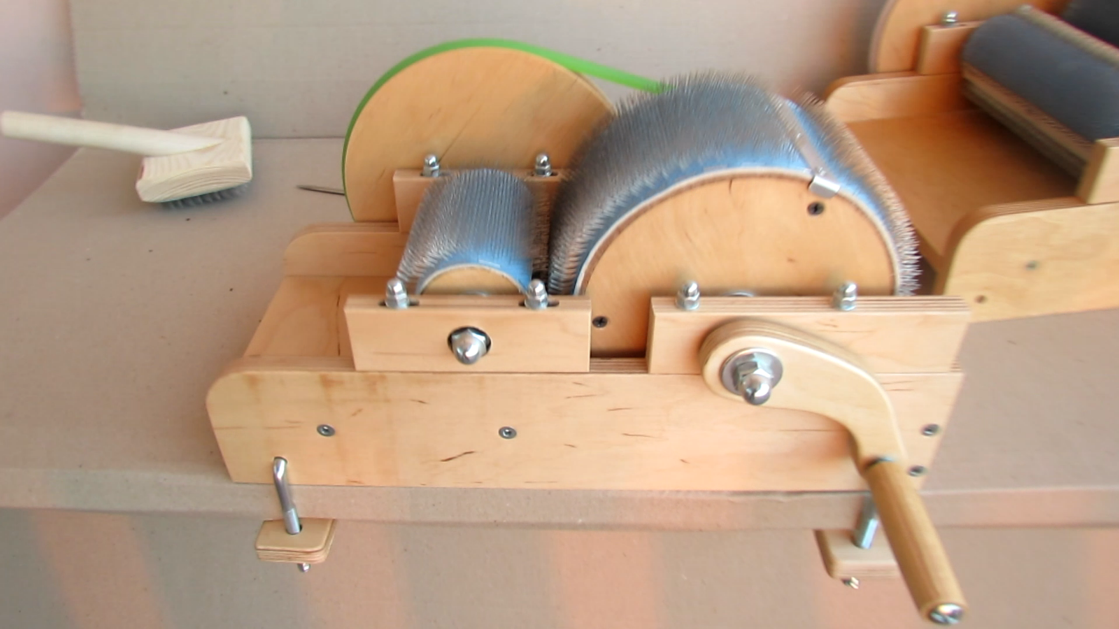 Wooden Mini Drum Carder for wool Fiber Combing Cardings Blending Board ...