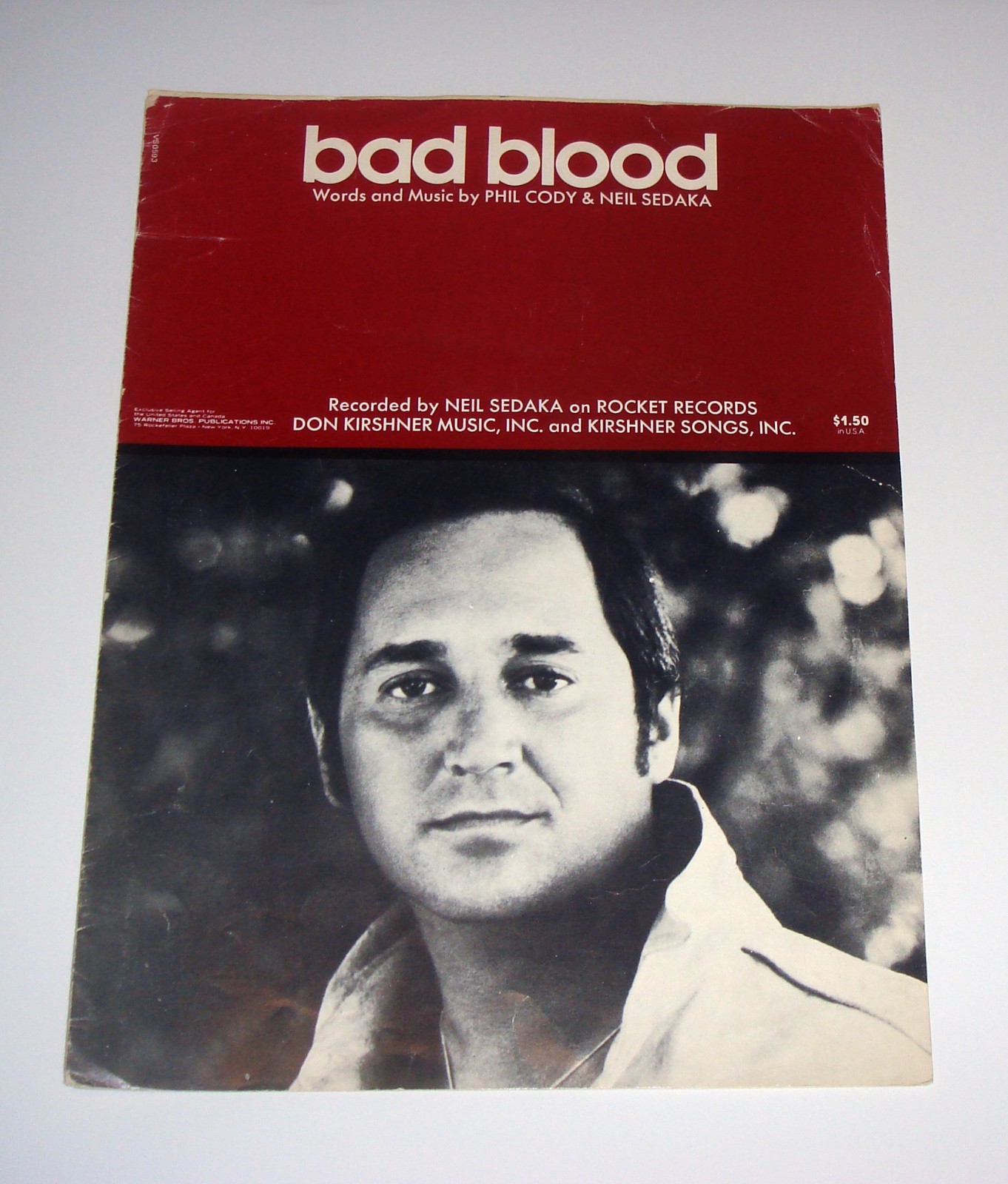 Original 1975 Neil Sedaka Bad Blood 6 Page Sheet Music | eBay