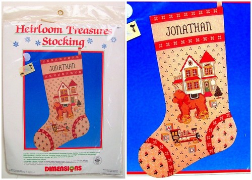 New Vintage Christmas Stocking Kit Dimensions Heirloom Treasures ...