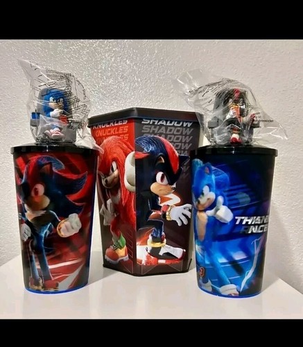 Sonic The Hedgehog 3 Regal Exclusive Popcorn Bucket Tin & Cups Bundle ...