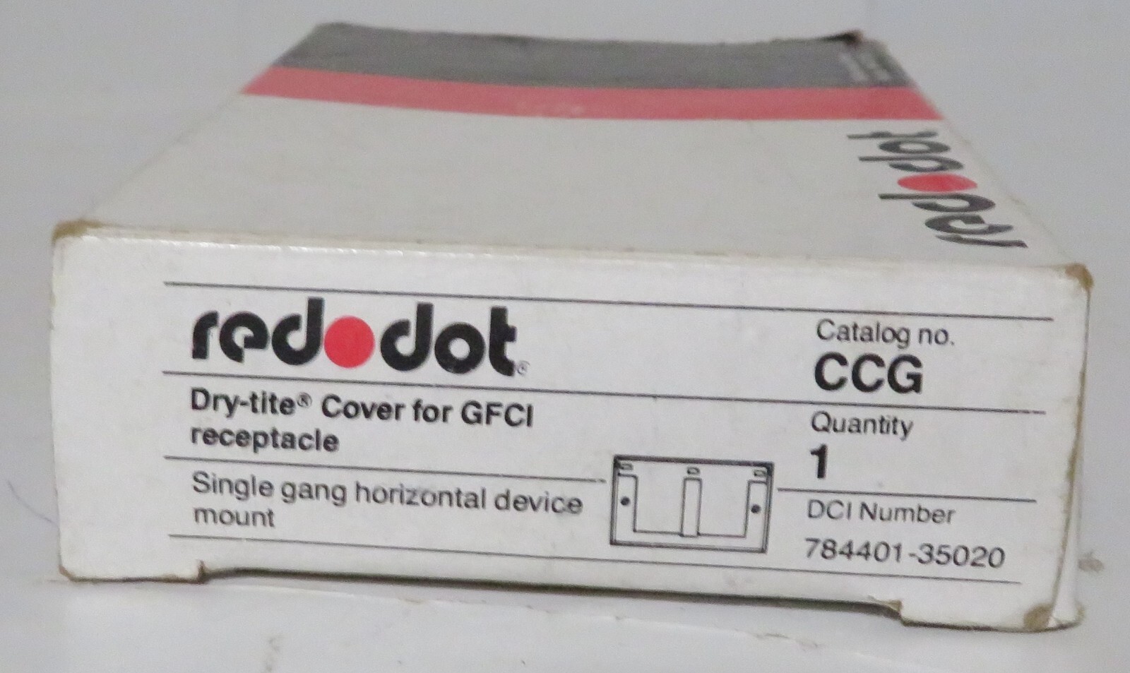 Red Dot GFCI Weatherproof Outlet Cover 1-Gang Horizontal Mount 784401 ...