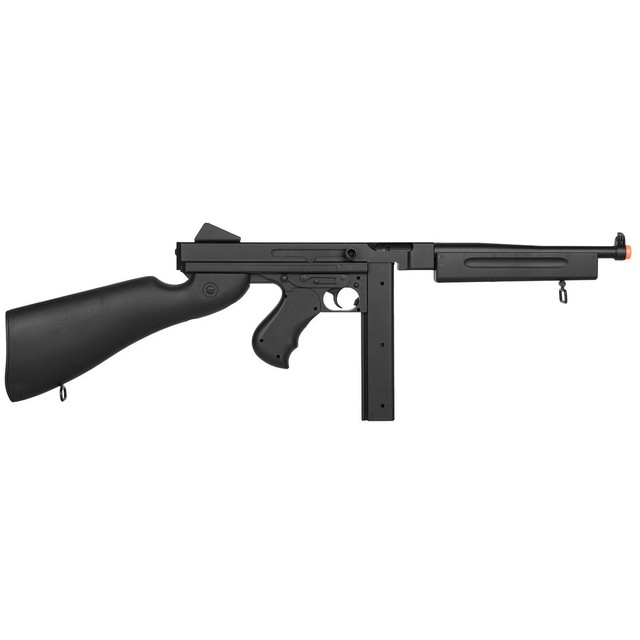 300 FPS Full Auto Airsoft Tommy Gun Thompson M1a1 Electric AEG Rifle W ...