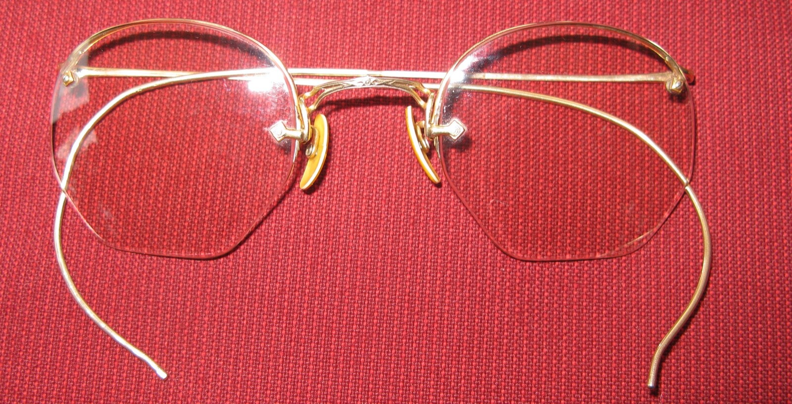 Vintage Rimless Gold Filled Eyeglass Frames With … - Gem