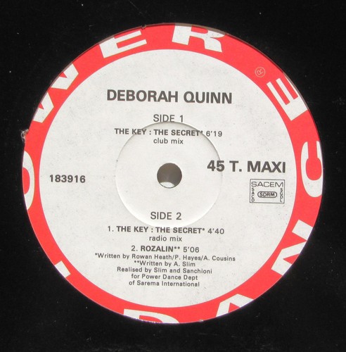 DEBORAH QUINN...THE KEY THE SECRET / ROZALIN...MAXI 45T | eBay