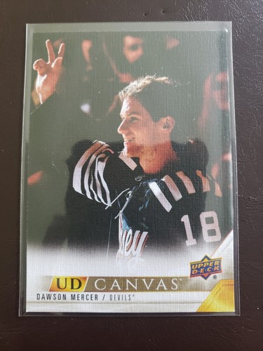 2022-23 Dawson Mercer UD Canvas Upper Deck Series 2 Hockey New Jersey ...