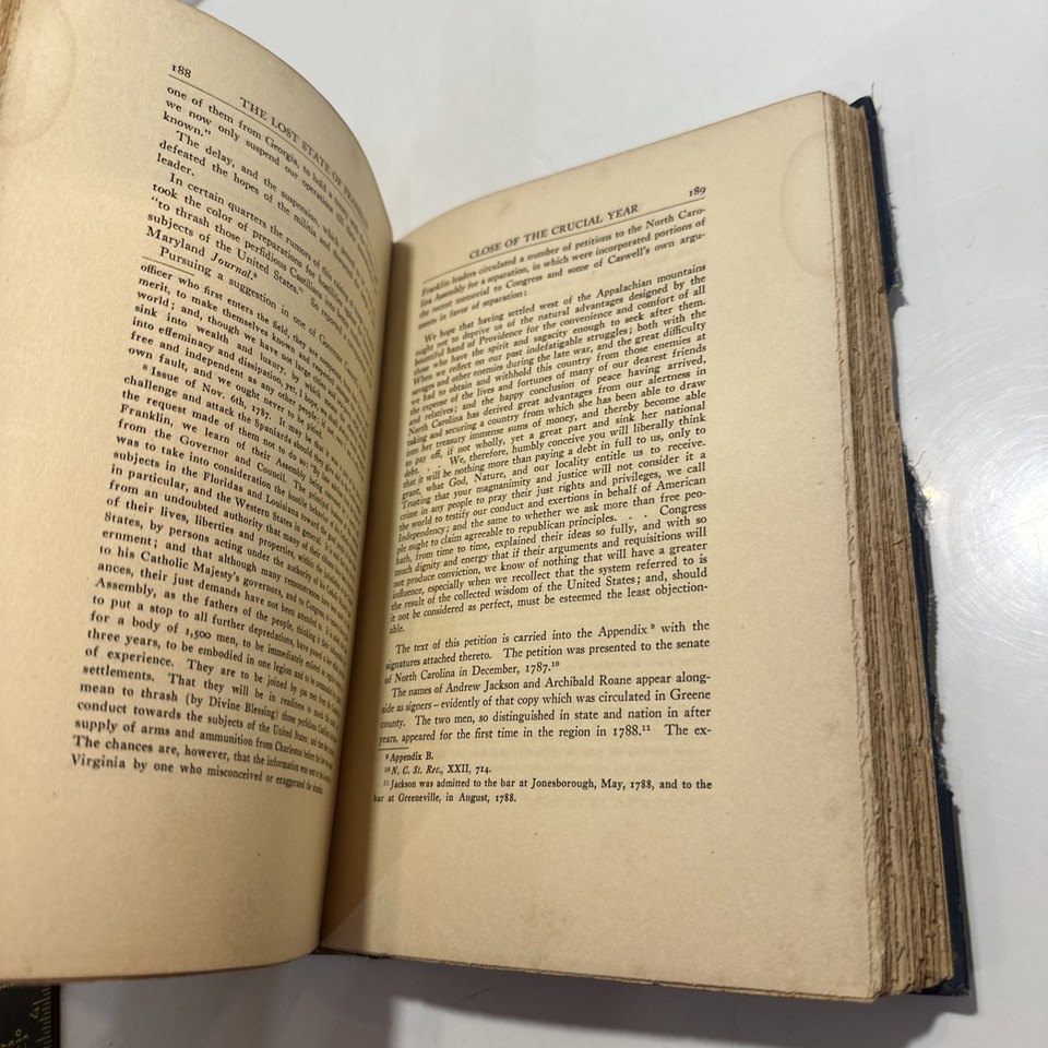 History Of The Lost State Of Franklin 1924 Hard Cover Samuel Cole ...