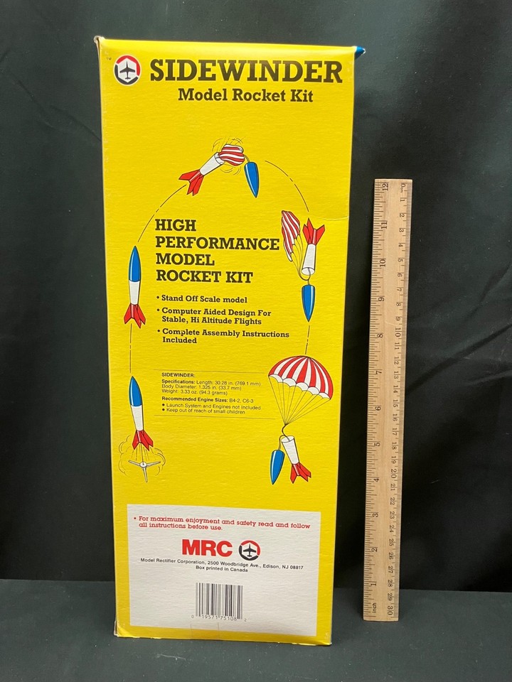 MRC Sidewinder High Flying Model Rocket Kit - Boxed - Rare, Rare, Rare ...