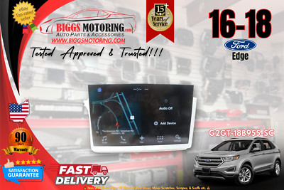 2016-2018 Ford Edge Navigation Radio Sync3 Display Screen G2GT-18B955 ...