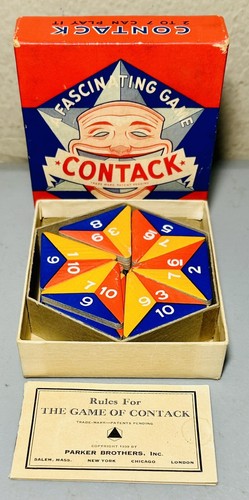 Vintage 1939 Contack Game Parker Brothers Complete w/ Instructions ...