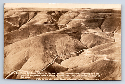 Vintage RPPC Lewiston ID Spiral Highway Birdseye View In the Air Q23 | eBay