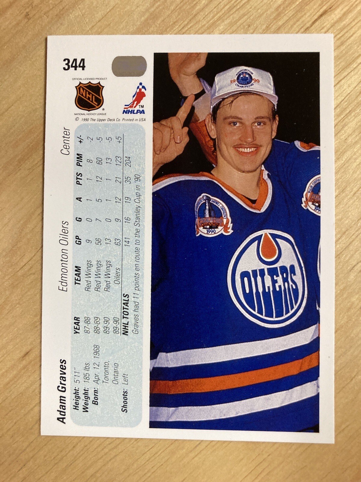 1990-91 Upper Deck - #344 Adam Graves (RC) for sale online | eBay
