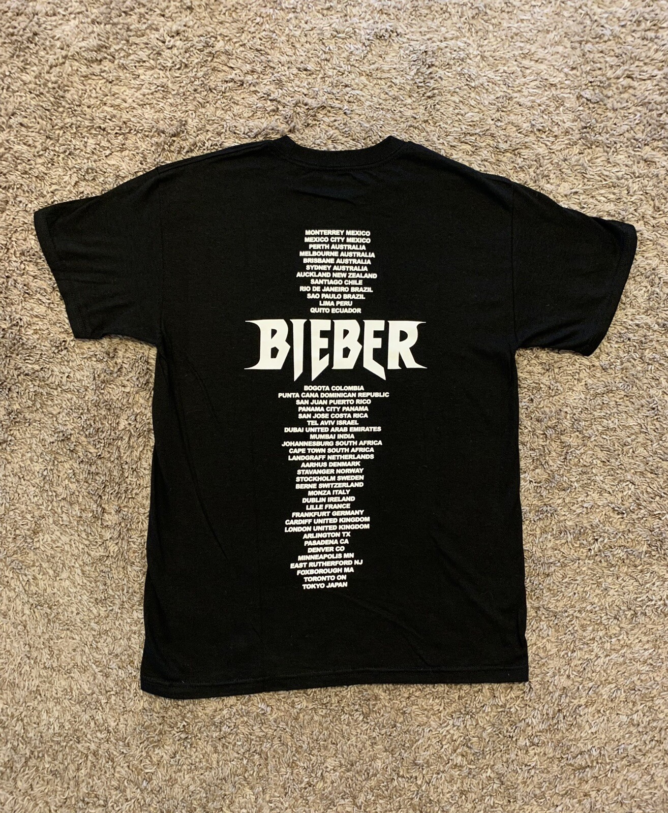 Justin Bieber Purpose Tour T Shirt Official Medium - Gem