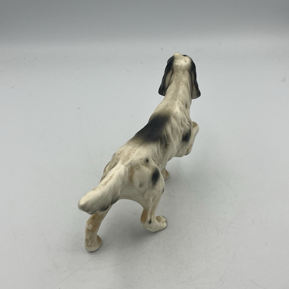 Vintage Black And White English Setter Dog Figure Made In Japan Mid ...