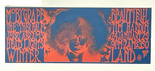 Family Dog #W-3, Moby Grape & Others, Postcard, Ad Back, 1/24-25/1969 ...