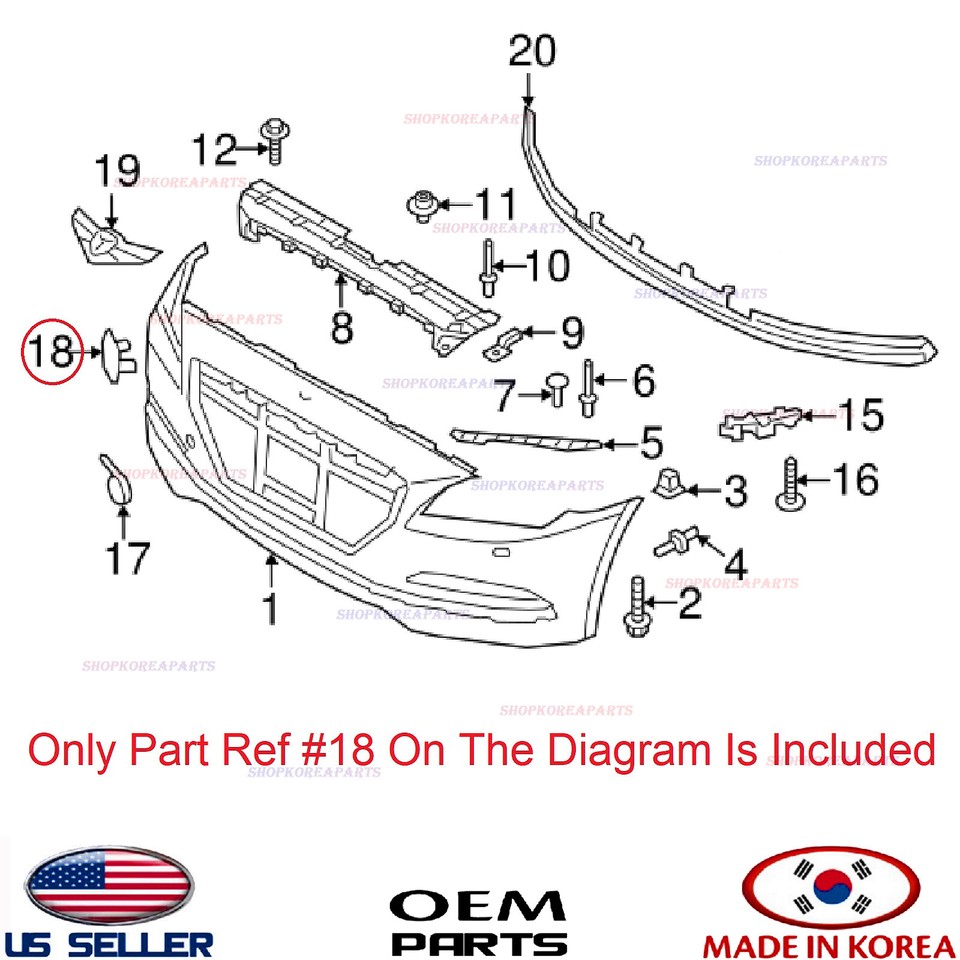 Genuine Front Headlamp Washer Nozzle Cover Driver Side OEM GENESIS ...