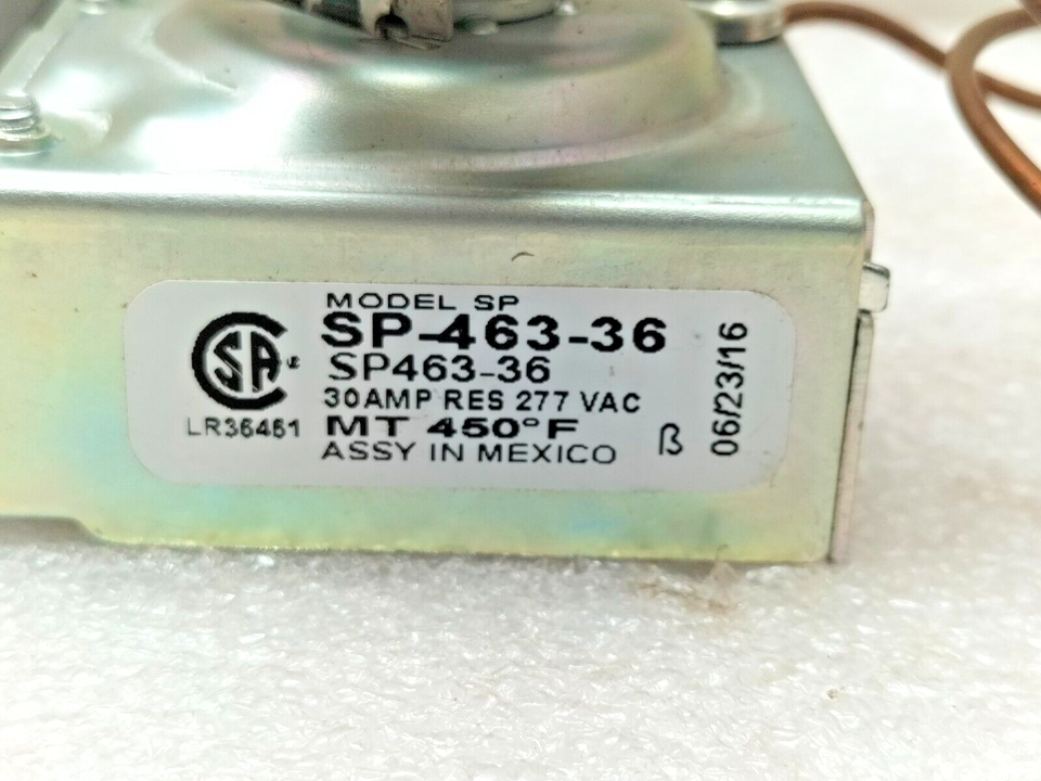 ROBERTSHAW SP-463-36 / SP463-36 THERMOSTAT FOR GRIDDLE 30AMP 227VAC | eBay