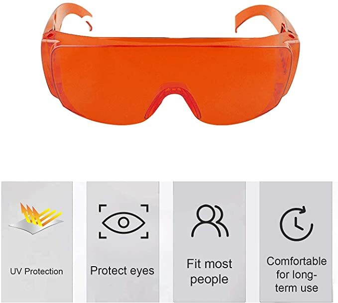 Dental Red Eye Protection Goggle Glasses Safety Glasses in Teeth ...