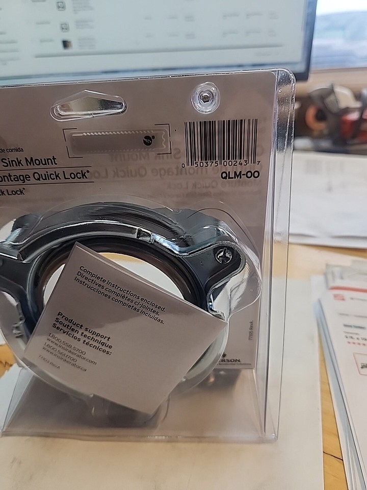 InSinkErator QLM-00 Flange Quick Lock Disp Mount, Stainless Steel FREE ...