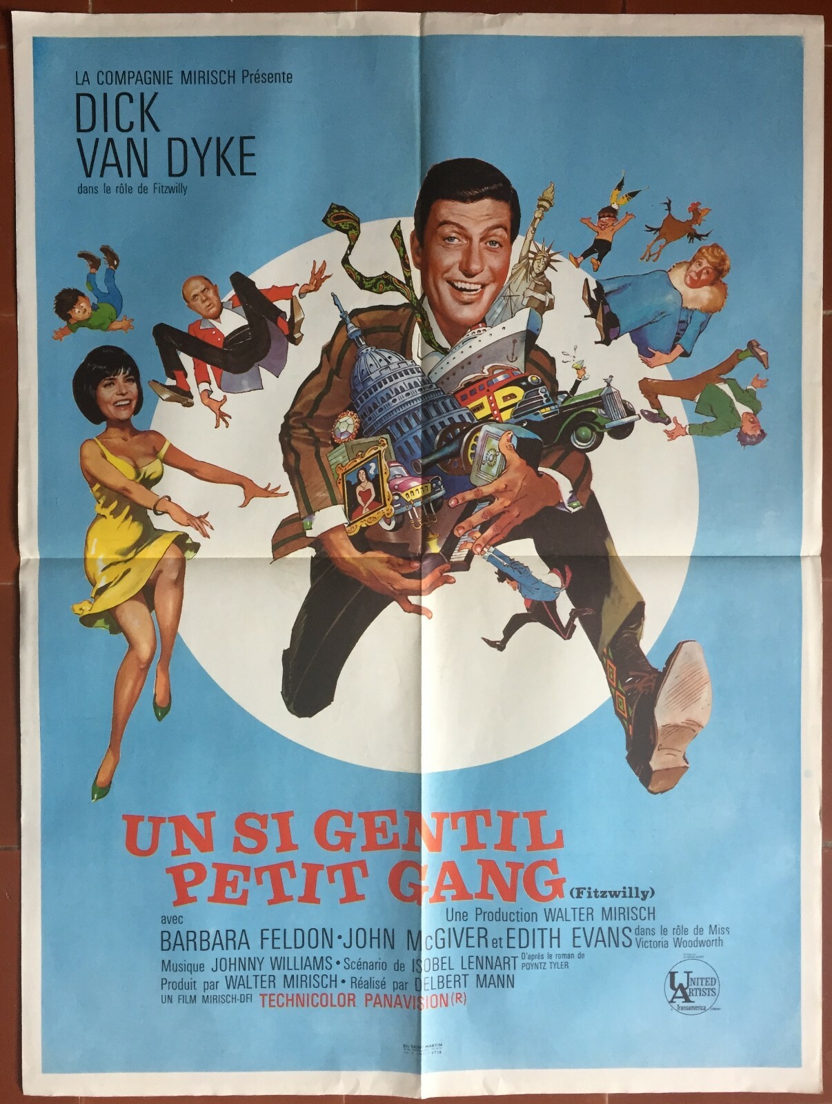 Poster Un Si Nice Small Gang Fitzwilly Dick Van Dyke Barbara Feldon ...