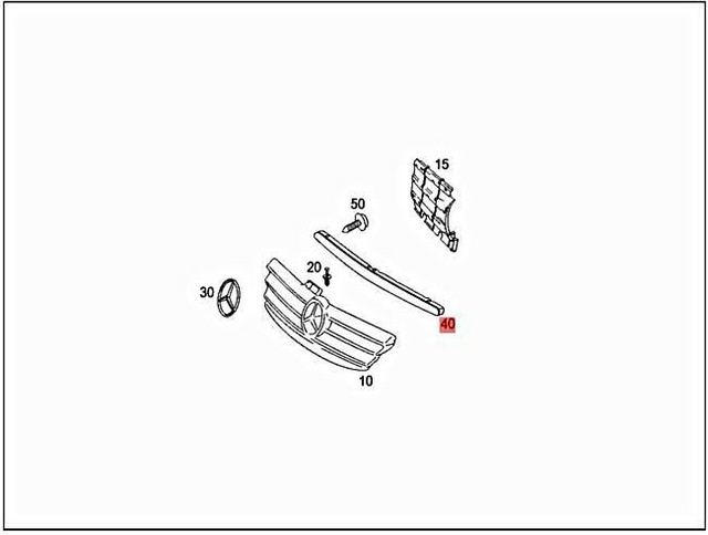 MERCEDES a Class W169 Bonnet Moulding Trim Chrome 1698800383 Genuine ...