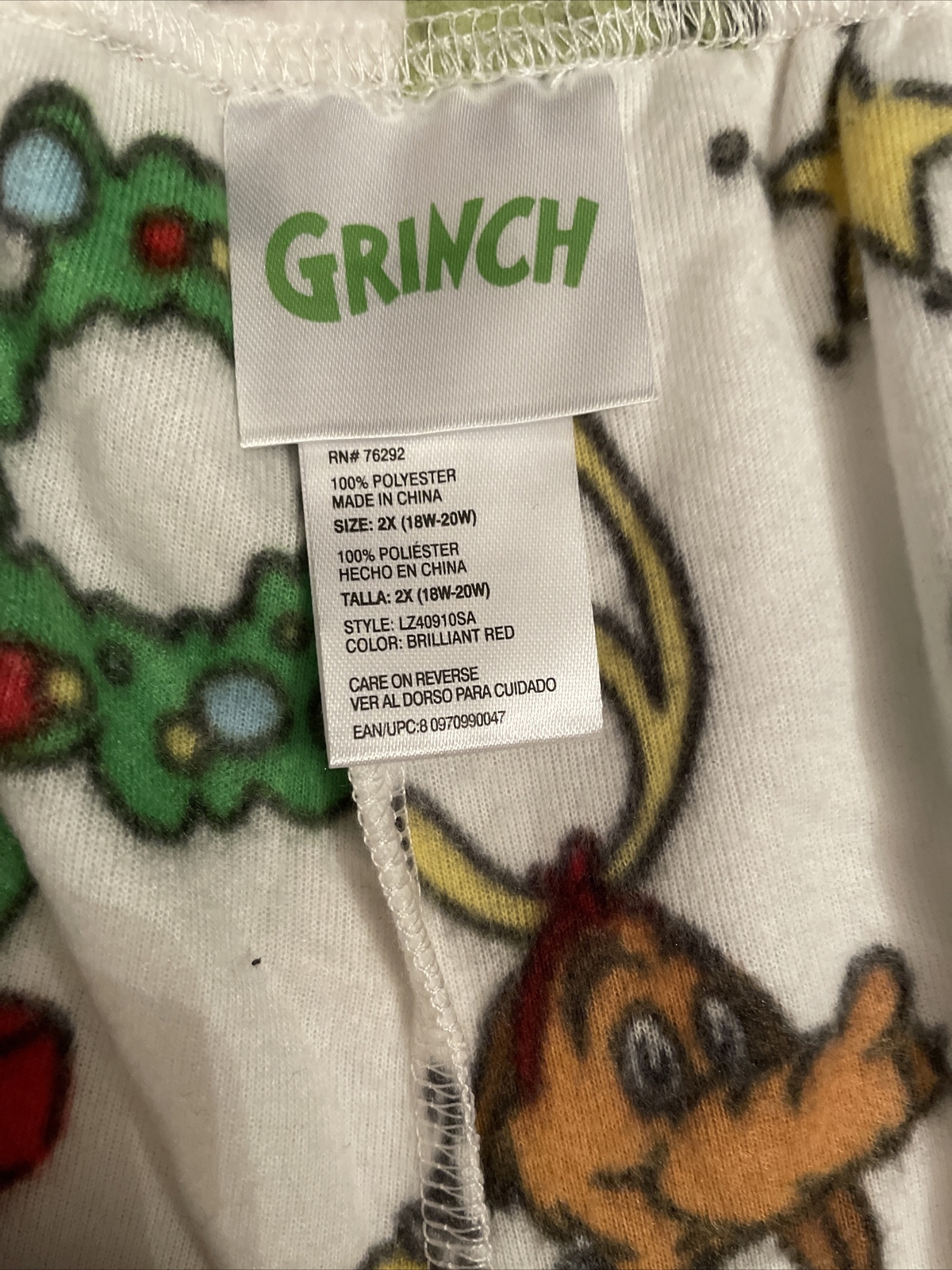 Dr. Seuss The Grinch Fleece Sleep- Lounge Pajama Pant… - Gem