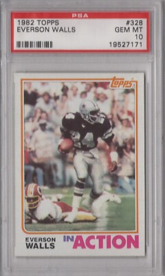 Everson Walls 1982 Topps PSA 10 Gem Mint Graded Card Cowboys Action ...