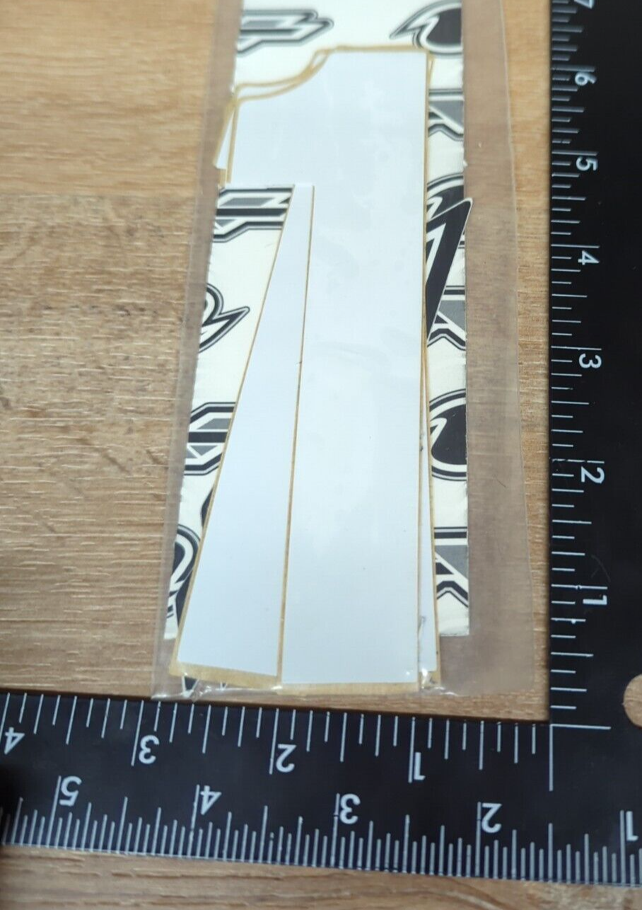 #1 N-Style Pros 6x2.75 Motorcycle Number Plate Stickers White 3 Pack | eBay