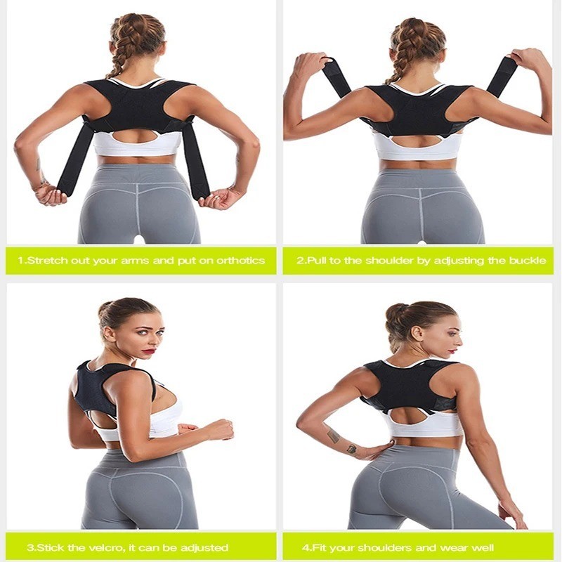 Adjustable Posture Corrector Back Shoulder Support Correct Brace Belt ...