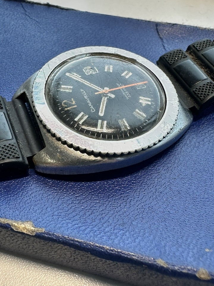 Vintage Bulova Caravelle 333 Devil Diver Men's 36mm Watch 1970's 17J | eBay