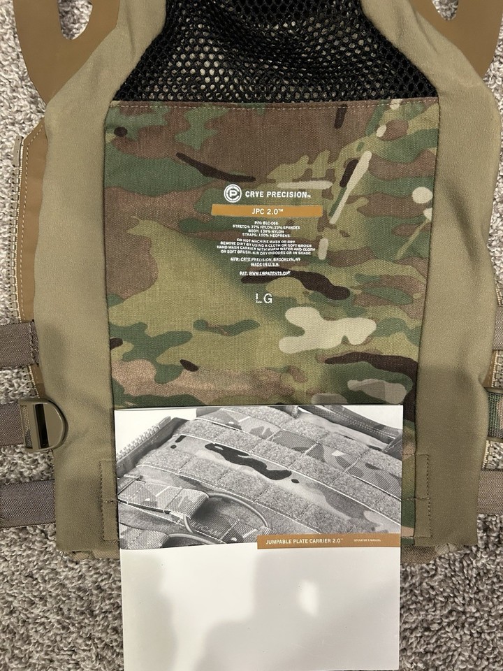 Crye Precision JPC 2.0 Jumpable Plate Carrier Vest Multicam, Large | eBay