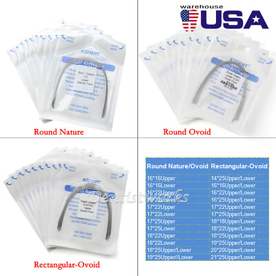 AZDENT Dental Ortho Niti Super Elastic Arch Wires Round/Rectangular ...