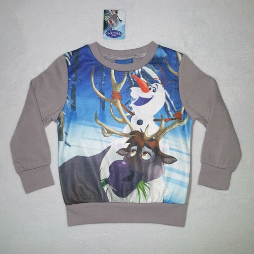 DISNEY sweat mixte pull OLAF et SVEN gris taille 3 ans | eBay