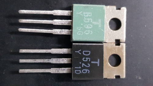 Toshiba 2SB596 & 2SD526 (1 pair) Transistors as obtained from ONKYO | eBay