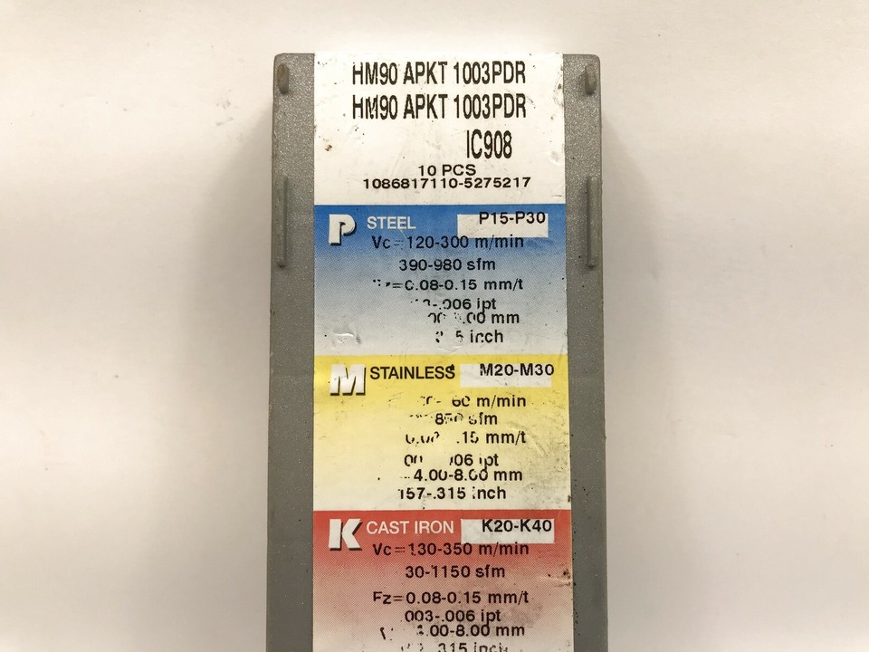 ISCAR HM90 APKT 1003PDR New Carbide Inserts Grade IC908 2pcs | eBay