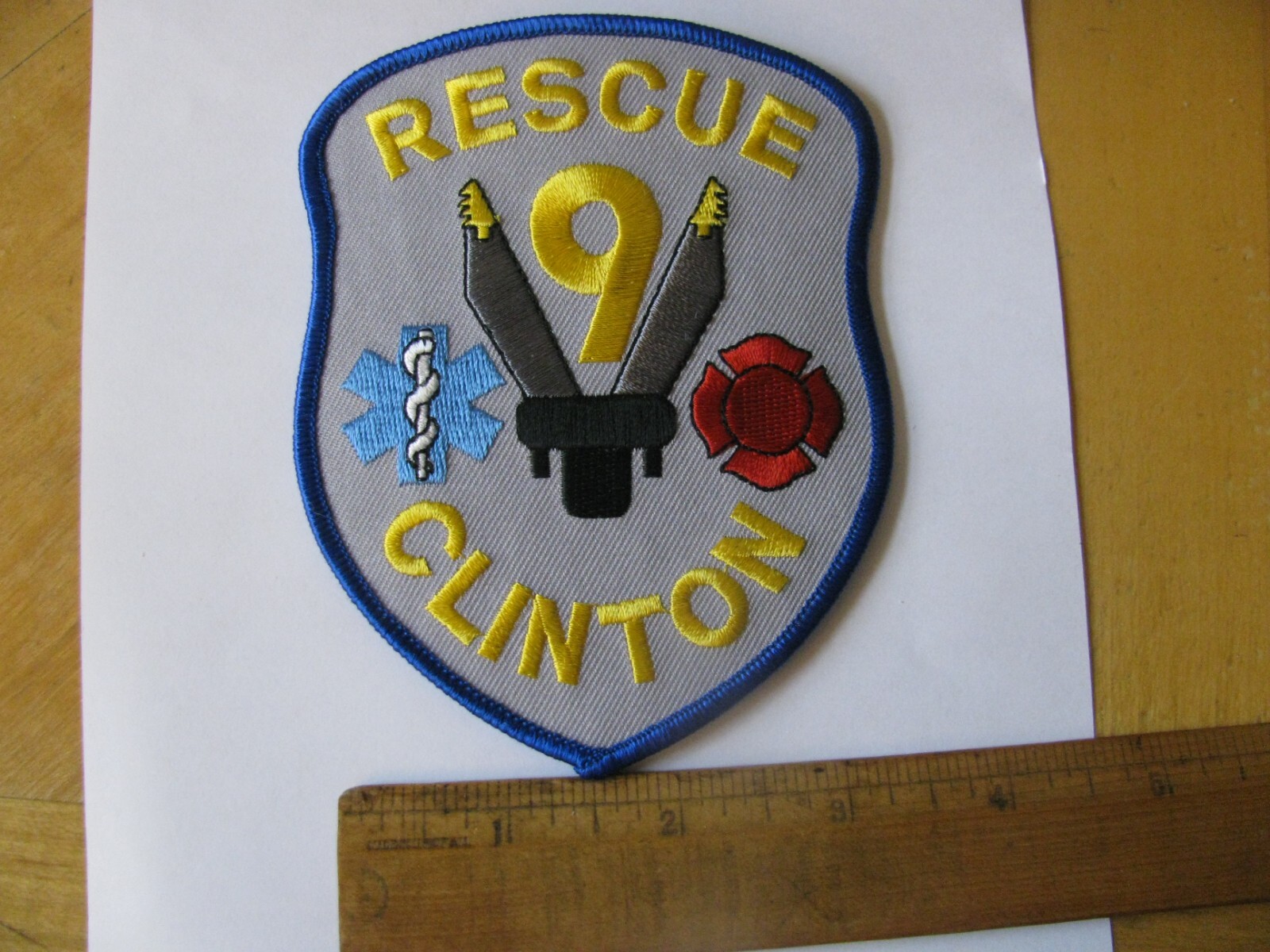 CONNECTICUT CT - Clinton EMT Fire Rescue Dept Patch Iron On 3.5” Rare ...